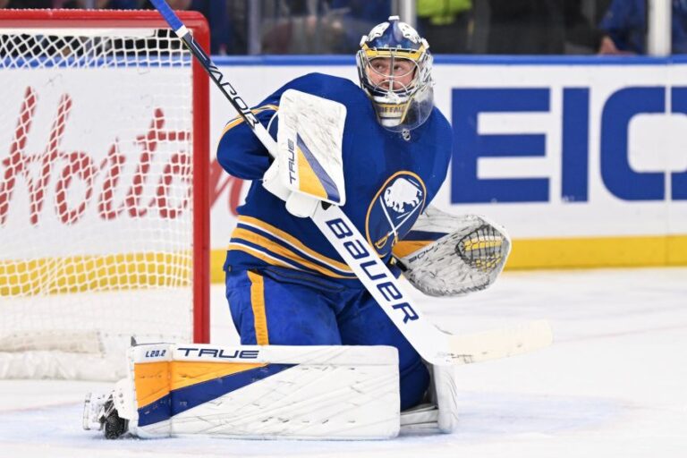 Sabres goalie Eric Comrie leaves game injured, will miss time - Buffalo ...