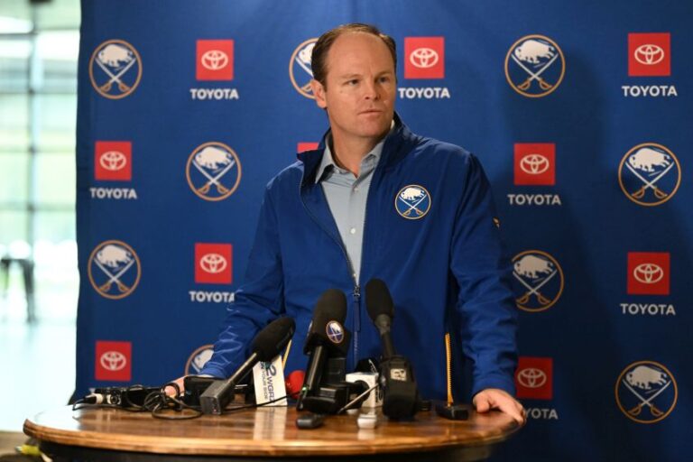 GM Kevyn Adams becomes emotional talking about Sabres; Trade for Jordan ...