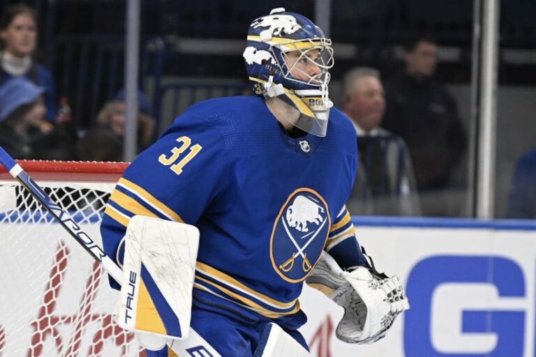 Sabres goalie Eric Comrie to start first game; Devon Levi, Zach Benson ...