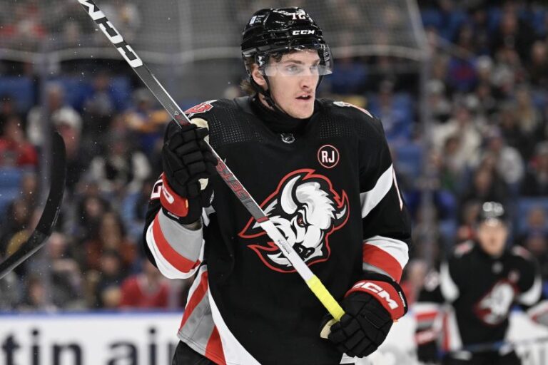 Sabres’ Tage Thompson latest player to start wearing neck guard ...