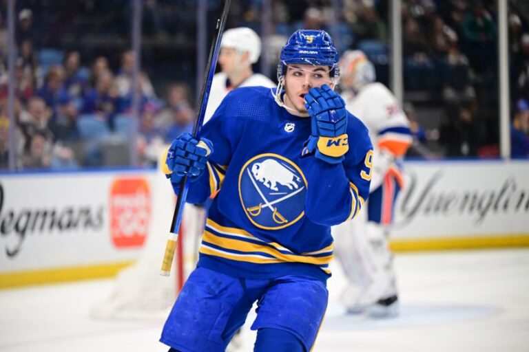 Sabres notes: Zach Benson scores 10th goal at end of surprising rookie ...