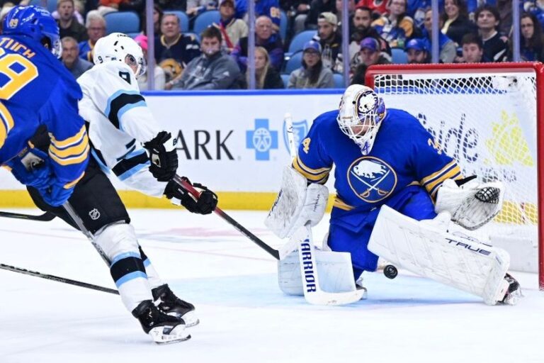Alex Lyon, Noah Ostlund get Sabres to OT before losing to Mammoth ...